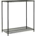 Nexel Black Epoxy, 2 Tier, Wire Shelving Starter Unit, 60"W x 18"D x 34 ...