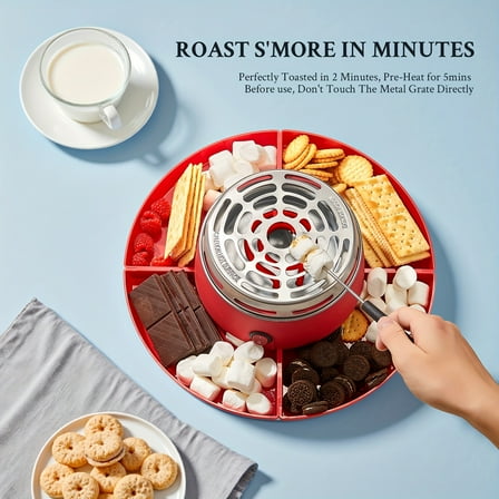 Kusini Smores Maker Tabletop Indoor Kit with Flameless Heater ...