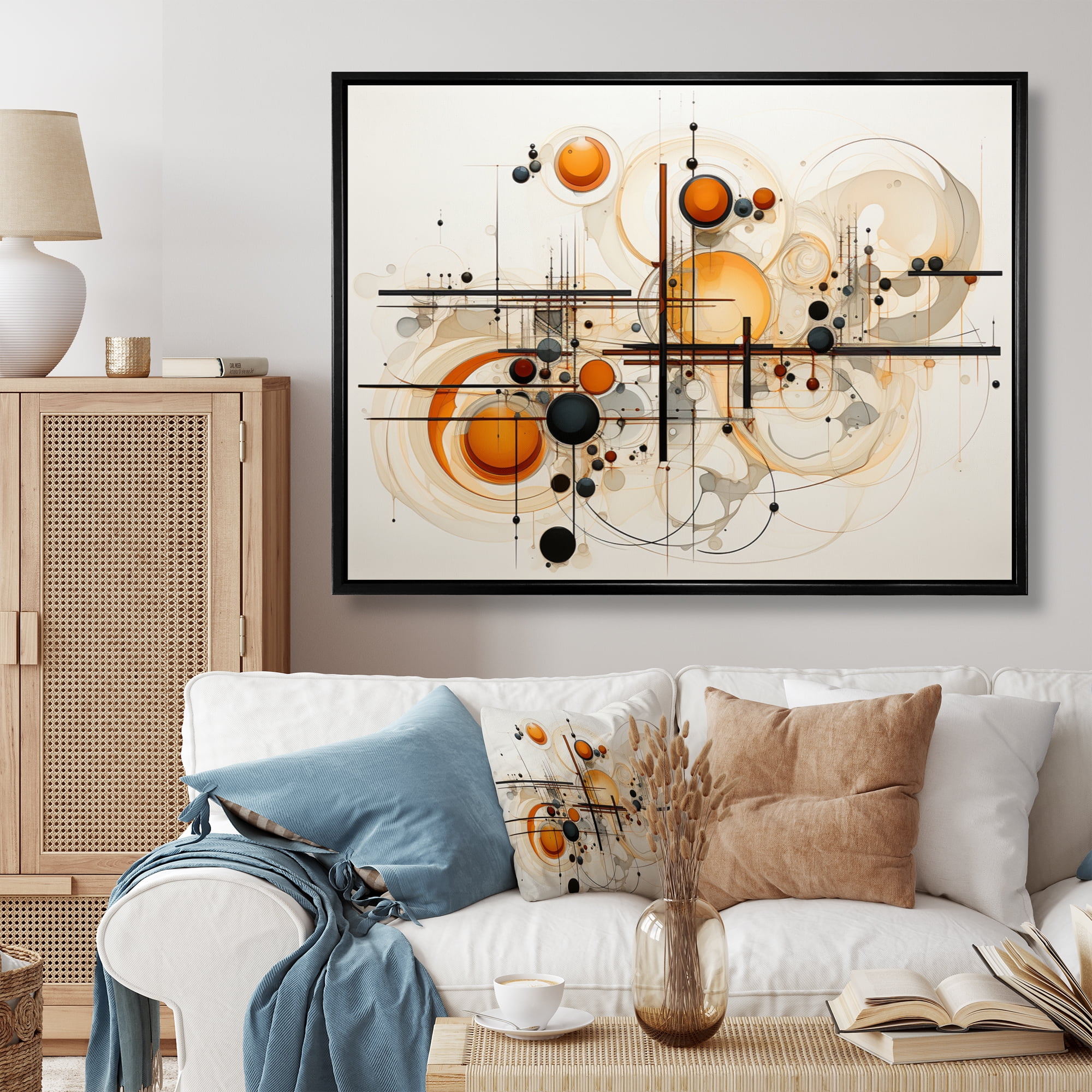Click here for Designart Line Art Framed Wall Art  Conceptual Abs... prices