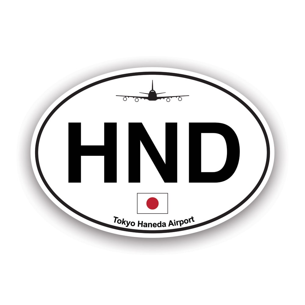 Haneda Airport Euro Oval Sticker Decal - Self Adhesive Vinyl ...
