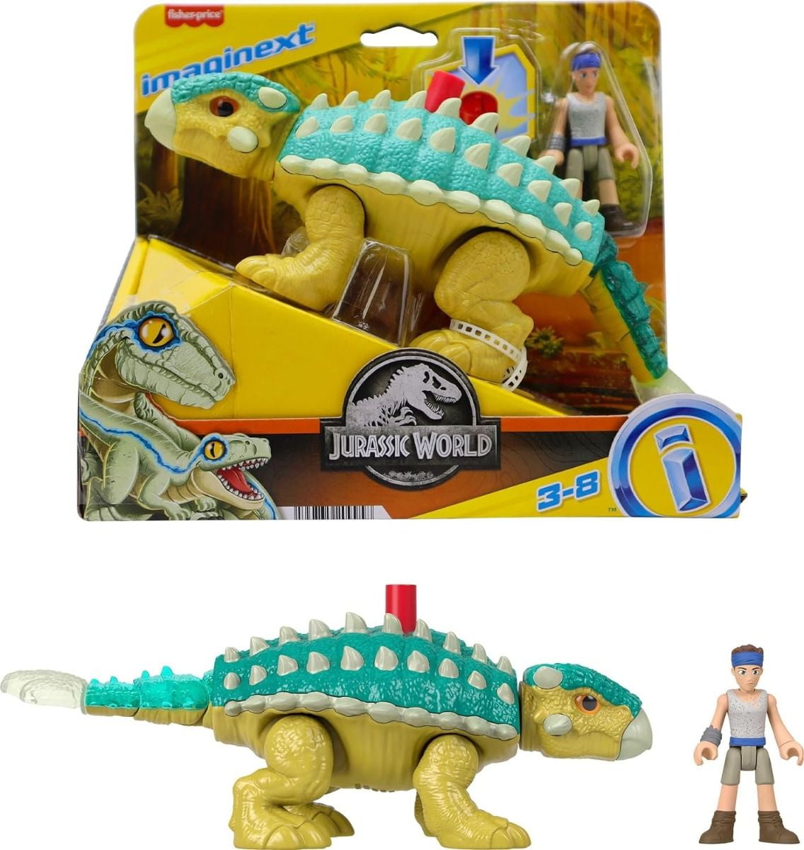 Dinosaurio de Juguete Bumpy y Ben MATTEL Imaginext Jurassic World ...