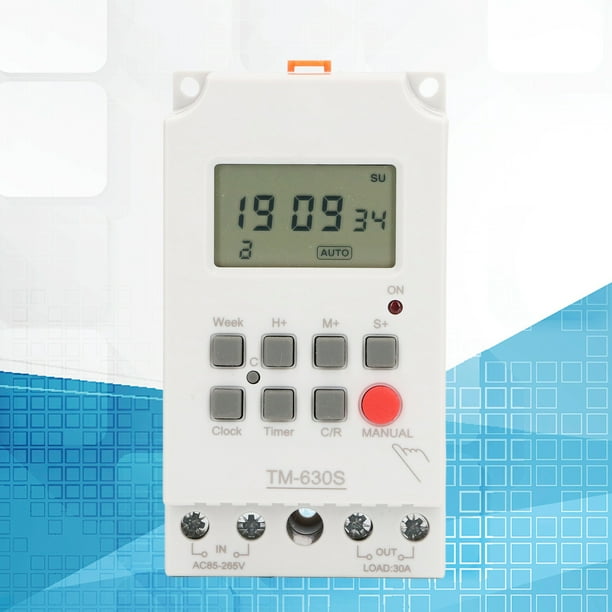 Second Setting Timer Switch, 7 Day Programmable 30A Second Control ...