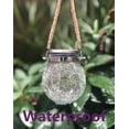 2 Pack Hanging Solar Powered LED Lights,Cracked Glass Ball Light ...