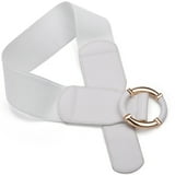 Beltox Women Elastic White Belt Stretchy Wide Waist Vintage Cinch M-XXL ...