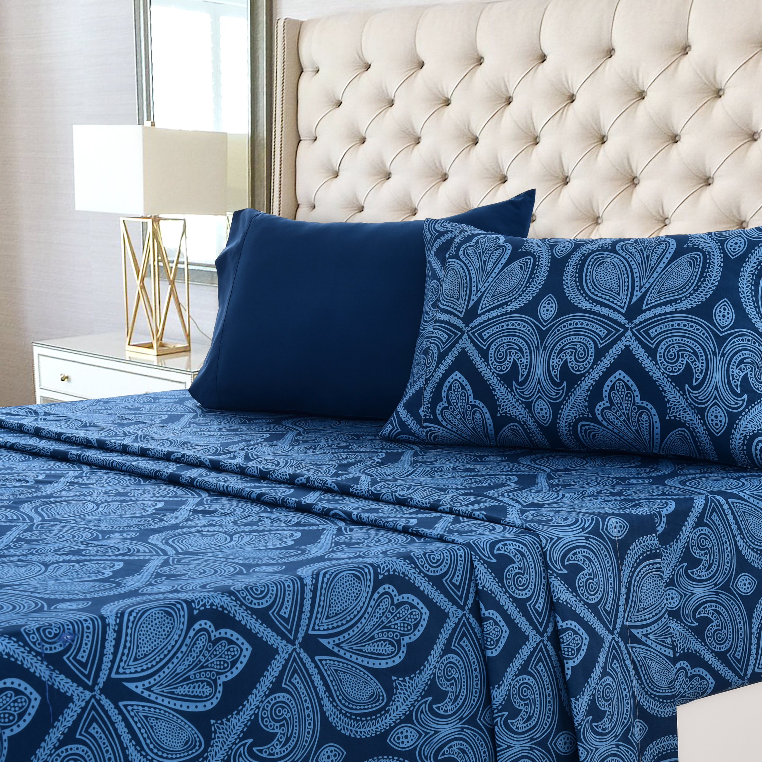 Lux Decor Collection Bed Sheets 4 Piece Twin Sheets Set 16 Inches Lux Decor Collection Bed Sheets 4 Piece Twin Sheets Set 16 Inches