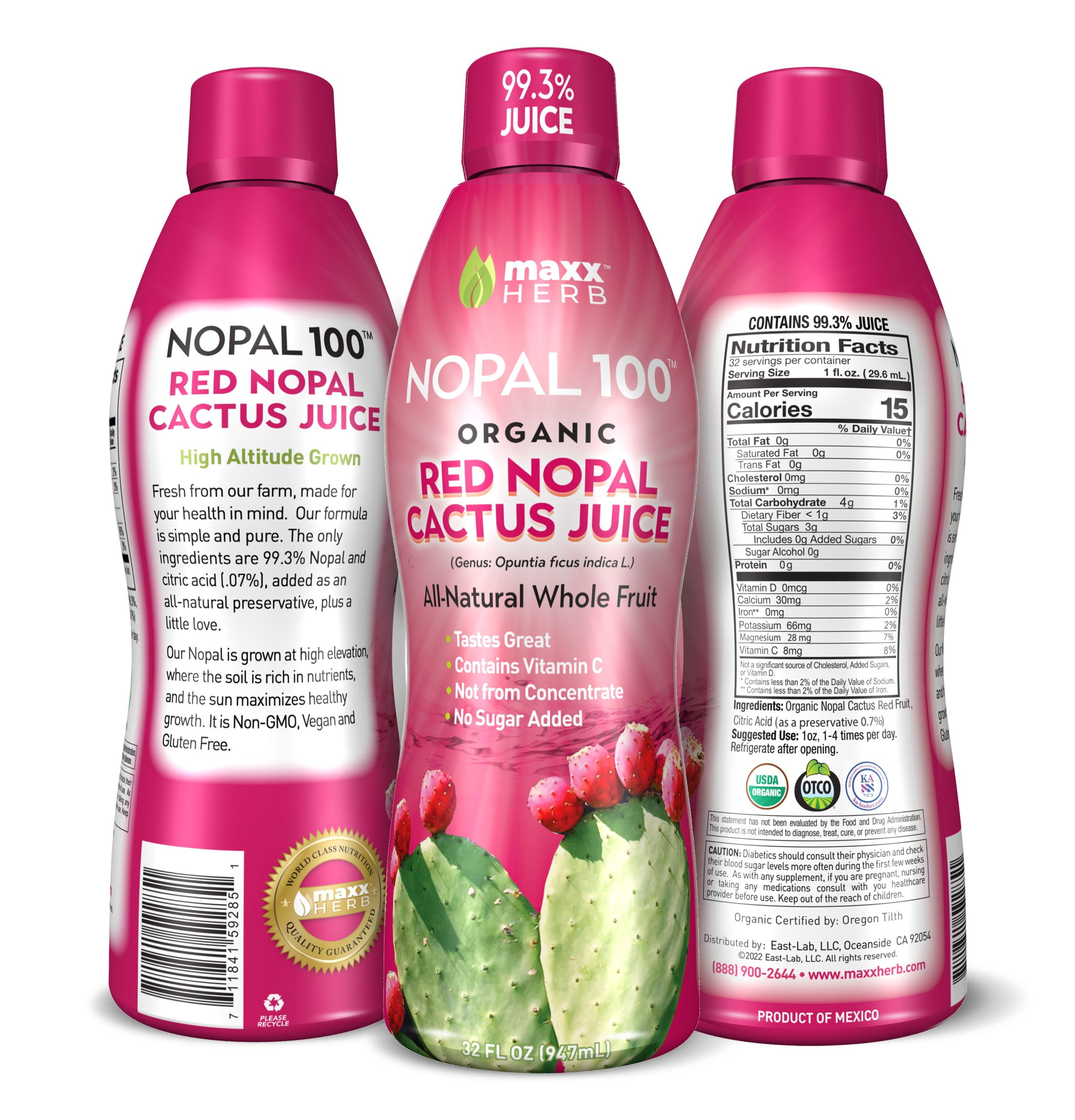 Maxx Herb Red Nopal Cactus Prickly Pear Juice for Gut Health & Joint ...