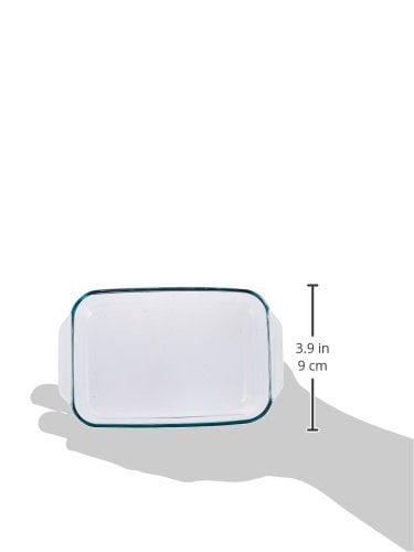 Pyrex 1107101 Basics Clear Oblong Glass Baking Dishes, 2 Piece Value ...