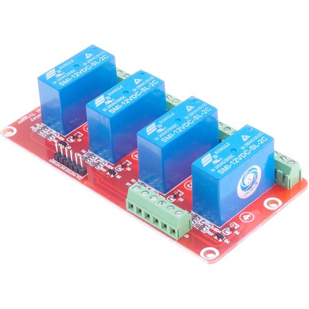 4 Channel SMI-12VDC-SL-2C DC 12V Double Power Relay High Level ...