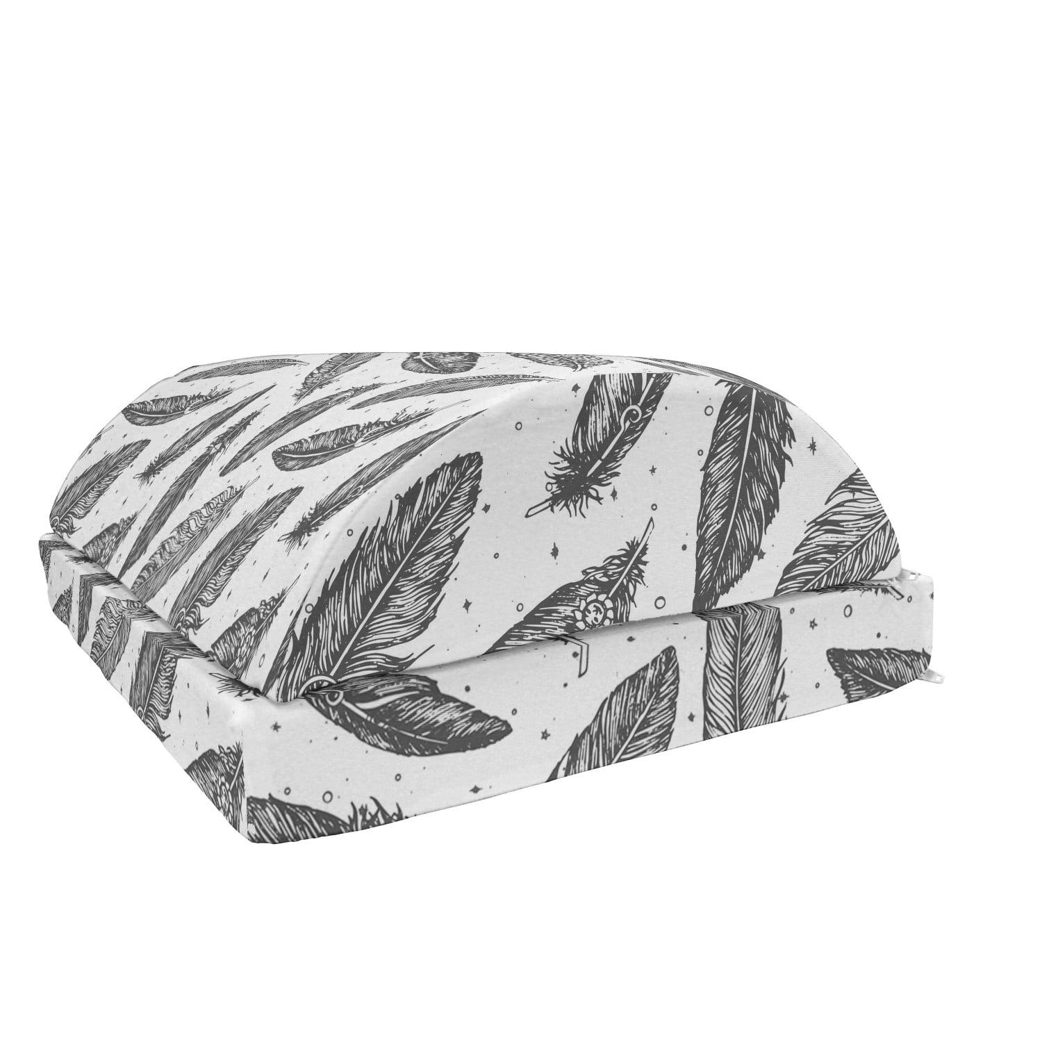 Bohemian Vintage Foot Rest, Boho Occult Sun Moon Feathers on Minimal ...