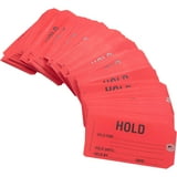 Brock ‘HOLD’ Parts Tag - 5 3/4 Inch x 2 7/8 Inch Red Heavy Card Stock ...