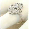 Art Deco Filigree Bezel Set Wedding Ring 2.1 Ct Diamond 14K White Gold ...