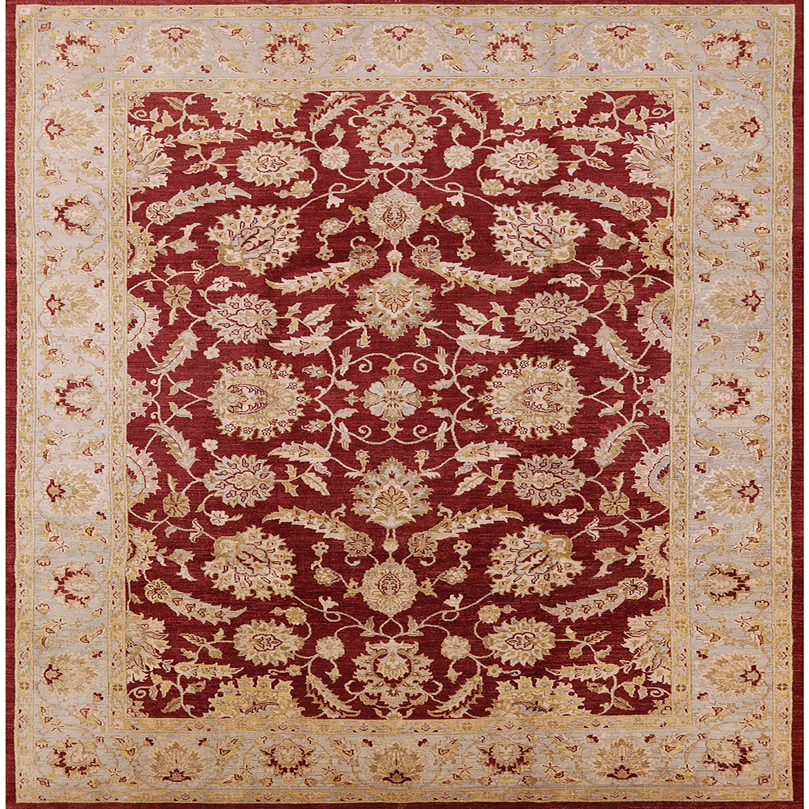 Ahgly Company Indoor Square Mid-Century Modern Red Oriental Area Rugs ...