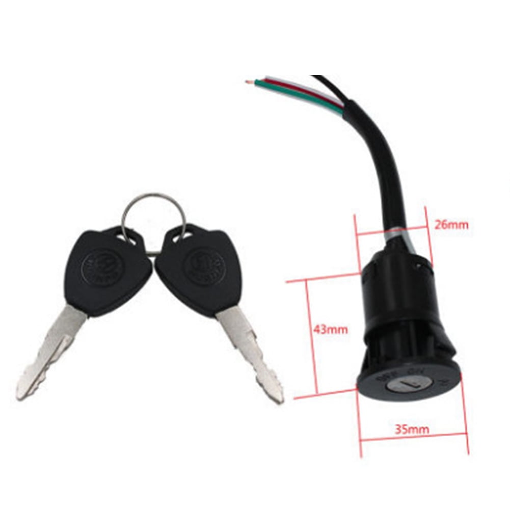 Electric Car Power Lock Key Switch Universal Electric Bicycle Scooter ...
