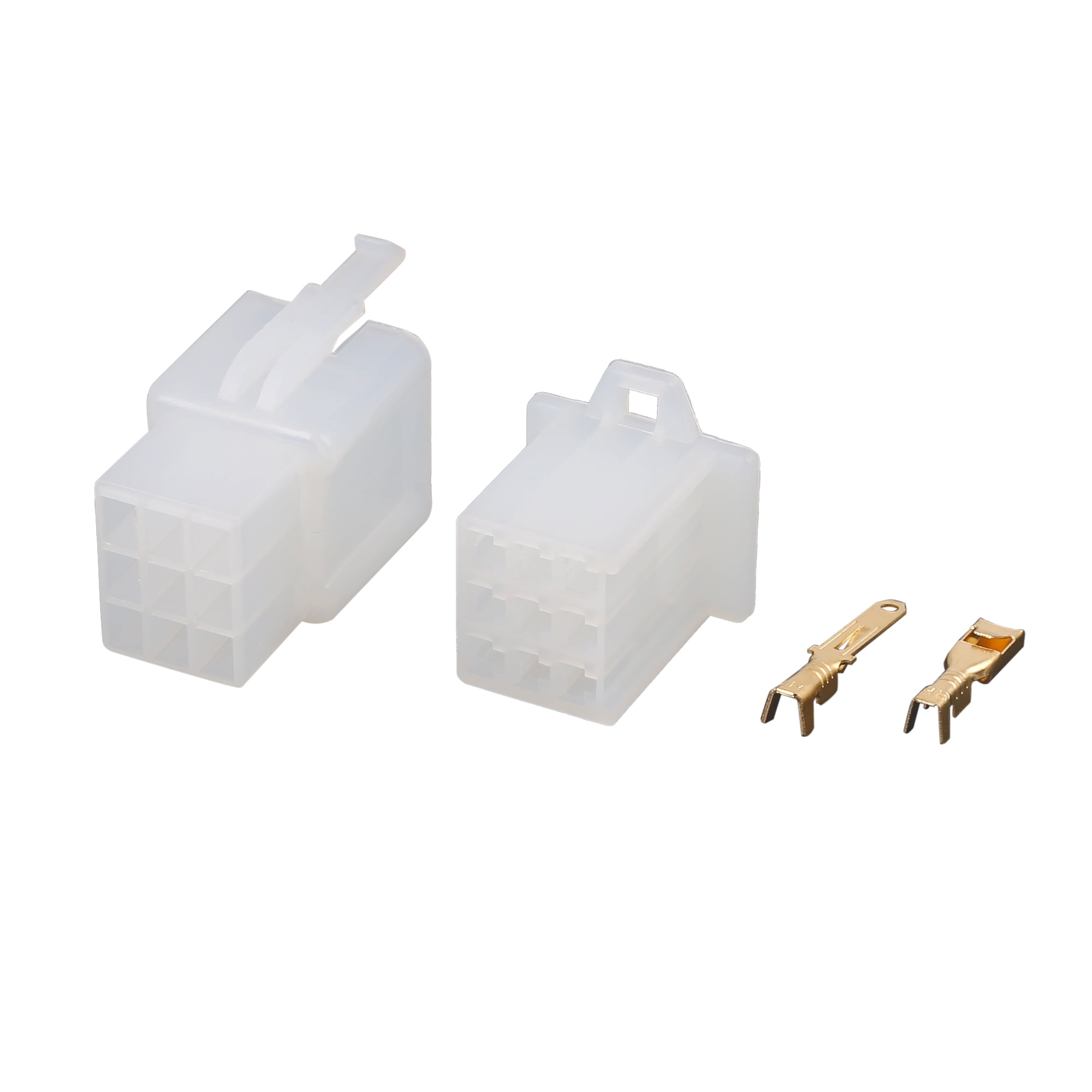 5 Sets Vehicle White Nylon Latching Electrical Wire Connector Male ...