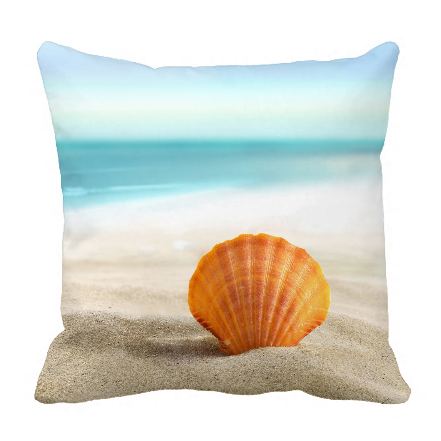 YKCG Summer Beach Seashell Sea Sand Blue Ocean Pillowcase Pillow ...