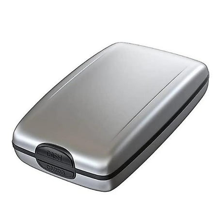 Rfid Magnetic Bank Card Box Aluminum Metal Card Holder Wallet Silver ...