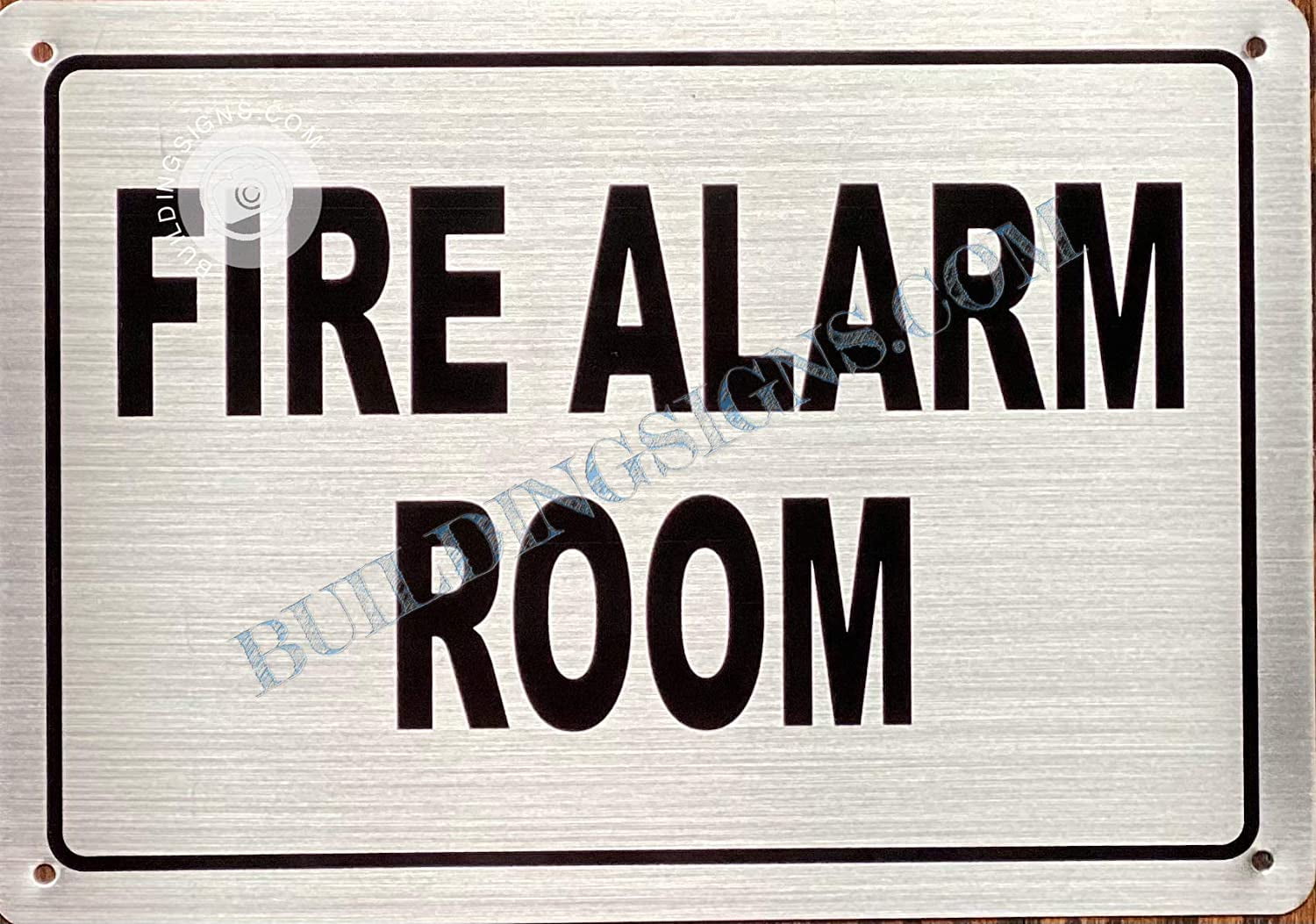 FIRE Alarm Room Sign (Silver- Brush Aluminium, 7X10,Rust Free-Aluminium ...