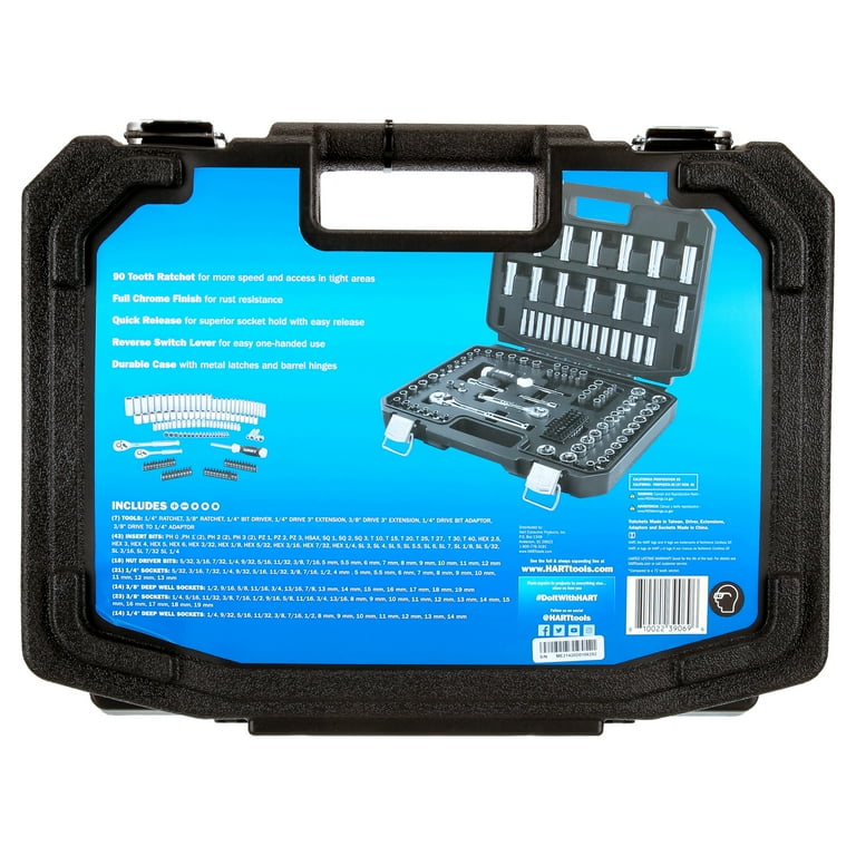 Hart 140 piece mechanics tool set store