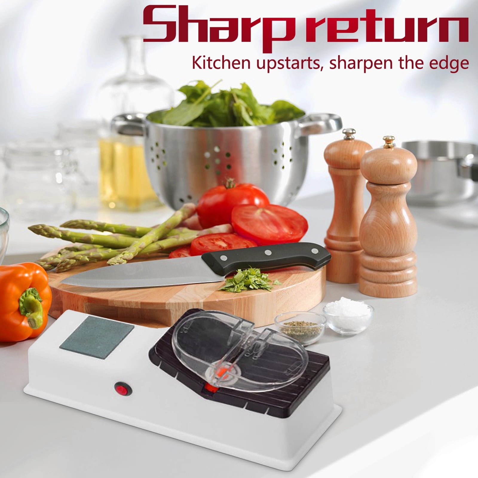 Multifunctional Knife Sharpener Kitchen Double-Sided Electric Knife ...