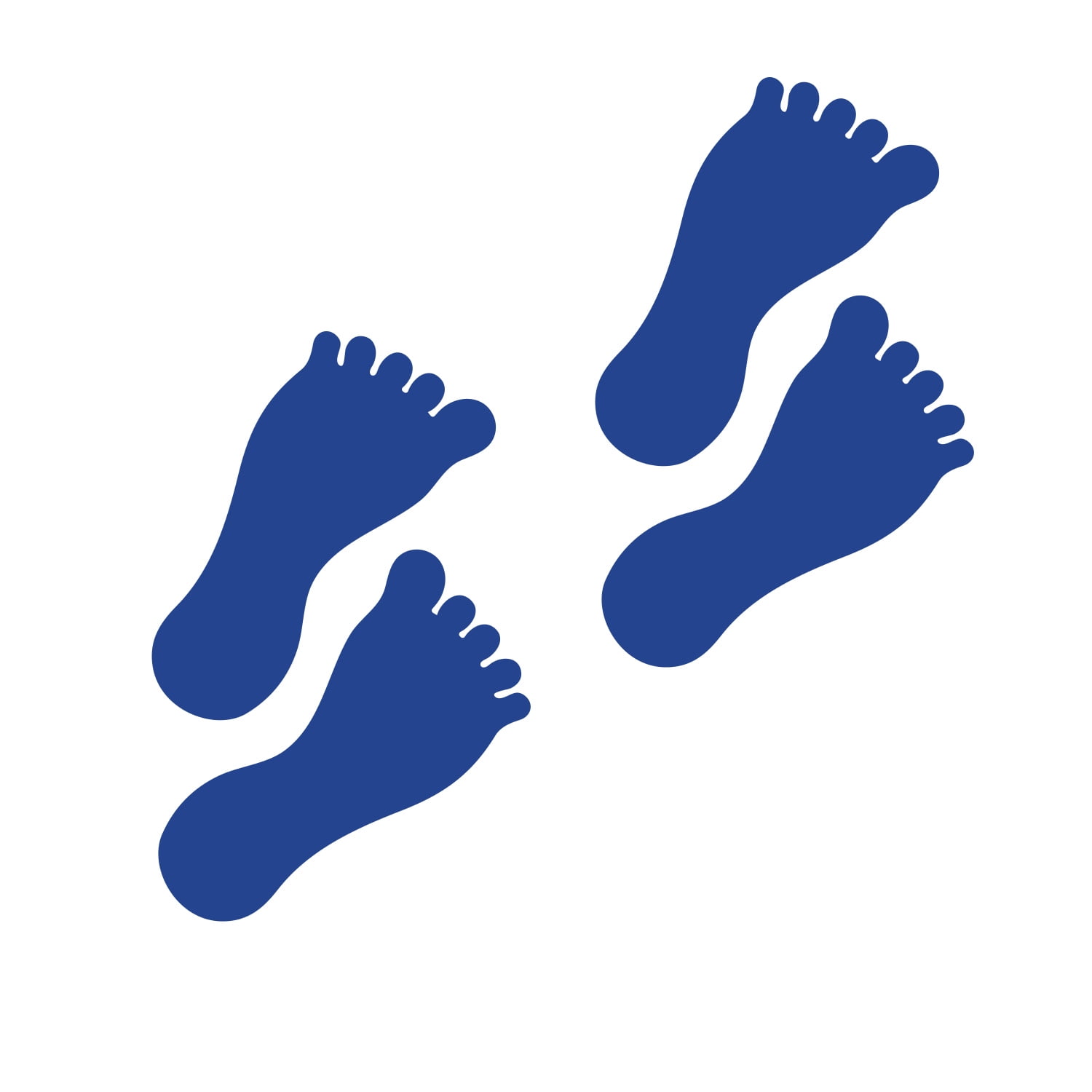 LiteMark Removable Blue 4 Inch Barefoot Decals - Pack of 12 - Walmart.com