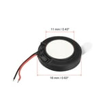 1W 8 Ohm 16mm Dia Audio Speaker with Wire for Electronic Projects 2PCS - Walmart.com