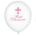 Unique Industries Latex Girl First Communion Balloons, Pink Cross ...