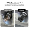BESTYASH 1Set Premium Zinc Alloy Car Tire Cap Stem Cover Black Fits ...