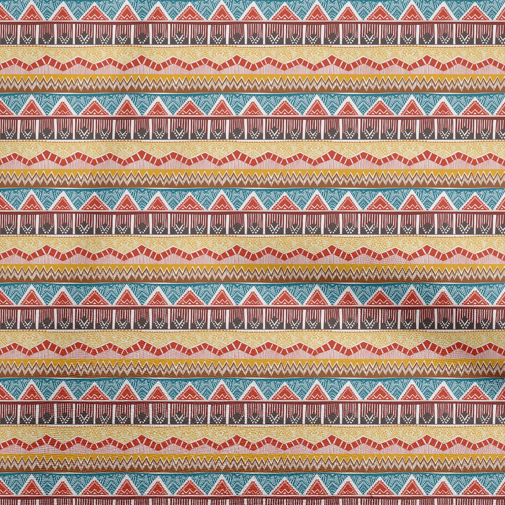 oneOone Cotton Cambric Red Fabric Tribal Sewing Material Print Fabric ...