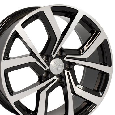 18x8 Black Wheels Set (4) Fits Audi A4, A8, A6, TT, Volkswagen Jetta ...