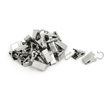 304 Stainless Steel Spring Loaded Sawtooth Curtain Clips Clamp Silver ...