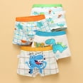 CAUYDY Boys Dinosaur Underwear- Pack of 4 Soft Cartoon Colorful Boxer ...