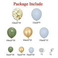 125pcs DIY Retro Avocado Green Balloon Garland Kit Sage Green White Gold Confetti and Metallic ...