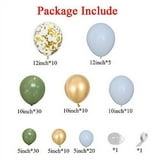 125pcs DIY Retro Avocado Green Balloon Garland Kit Sage Green White Gold Confetti and Metallic ...