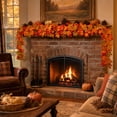 Artificial Maple Leaf Garland, Autumn Foliage Decoration, Flexible ...