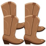 Big Dot of Happiness Western Hoedown - Cowboy Boot Decorations DIY Wild ...