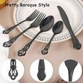 40 Piece Gorgeous Retro Royal Black Silverware Set for 8 - Walmart.com