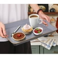 MAONAME Melamine Serving Tray with Handles, Gray Modern Decorative Tray ...