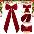 Fuliko 47 16 Inches Burgundy Christmas Extra Large Velvet Bows ...