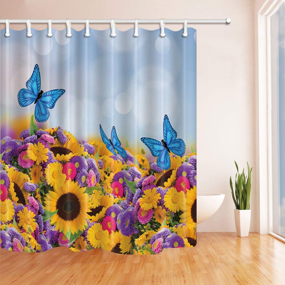 WOPOP Nature Decor Beautiful Butterflies Dance on The Sun Flower Ocean ... WOPOP Nature Decor Beautiful Butterflies Dance on The Sun Flower Ocean ...