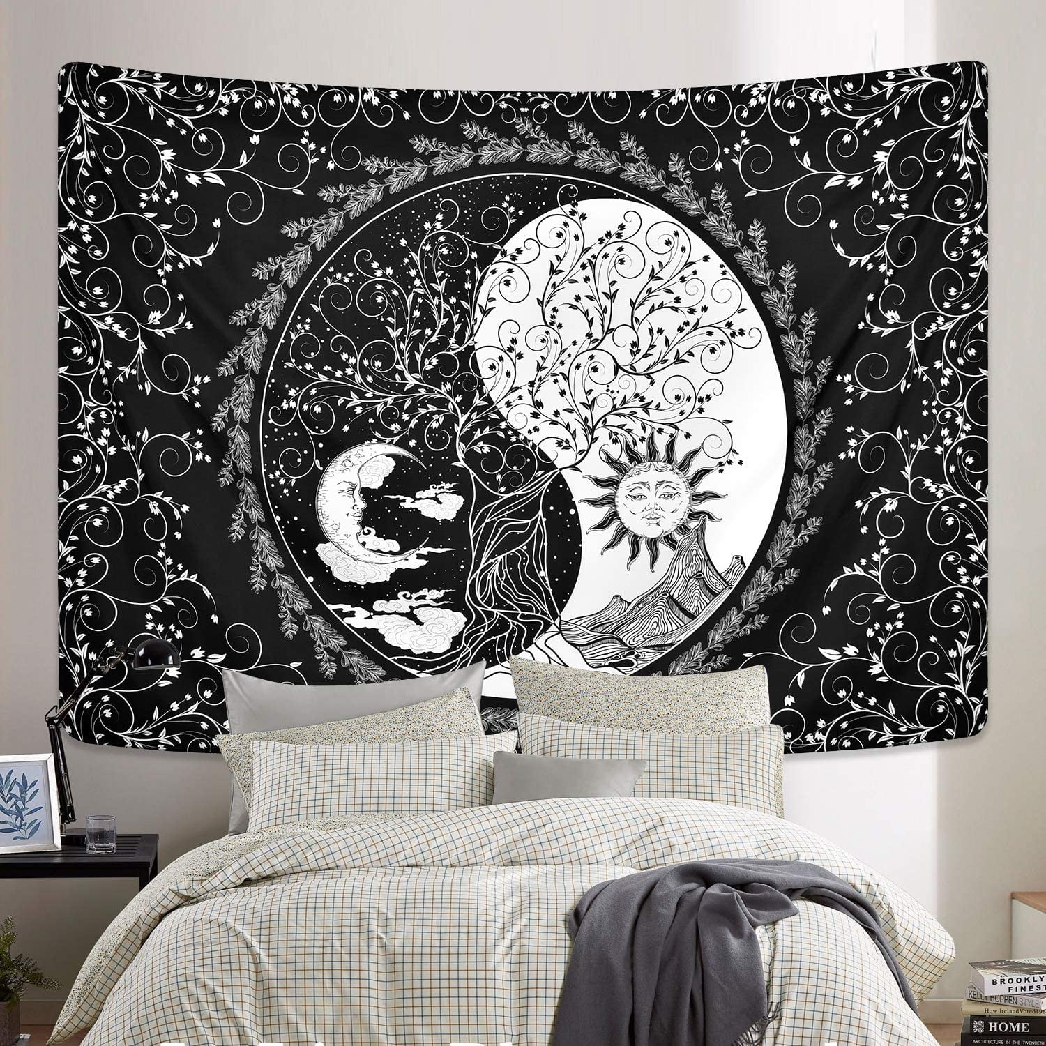 Click here for Belleviee Sun And Moon Tapestry Mandala Yin Yang T... prices