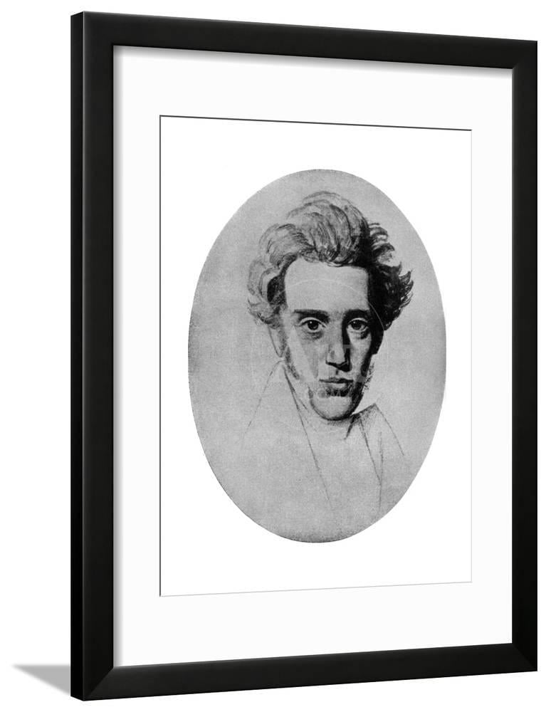 Soren Kierkegaard, Danish Philosopher and Theologian, C1840 Framed ...