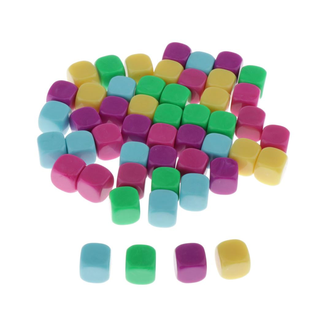 16MM Mixed Acrylic Blank Cubes for Classroom Board Games, DIY Stickers ...