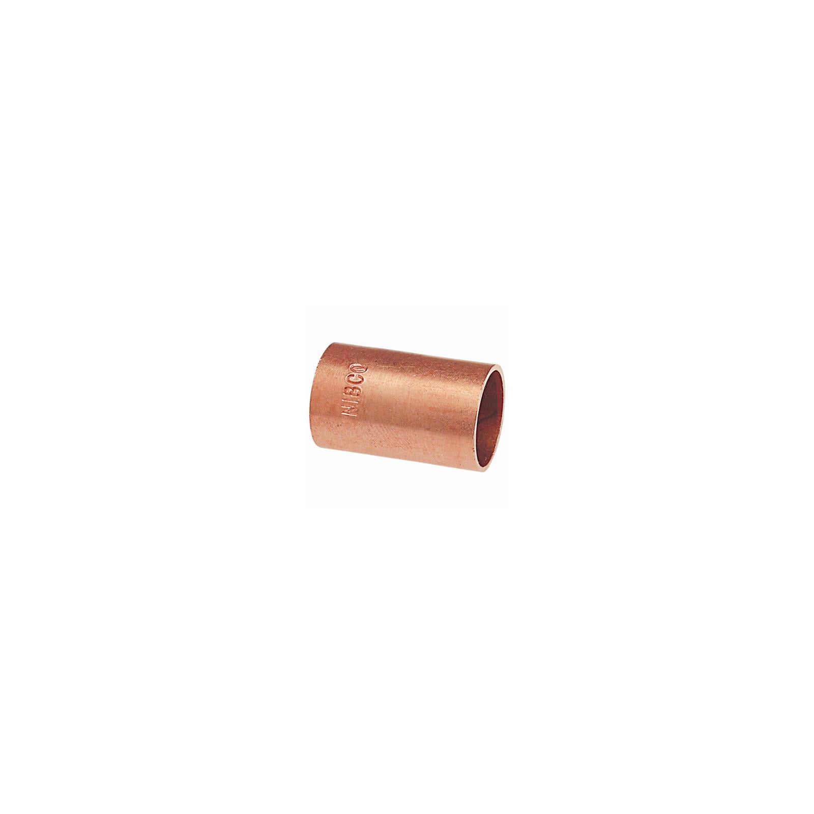 Nibco W00960D Copper Pipe Coupling Without Stop, 1/2 In. CxC - Quantity ...
