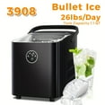 26/35Lbs Countertop Nugget Ice Maker - Stainless Steel Self-Cleaning ...