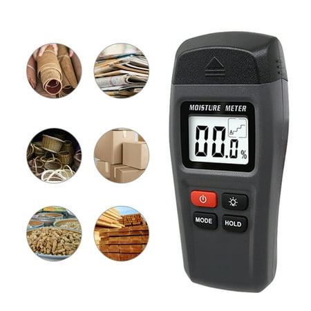 freestylehome Wood Moisture Meter Gauge LCD Timber Log Leather Water ...
