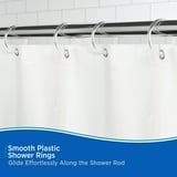 Kenney Rust-Proof Smooth Plastic Shower Curtain Rings, Set of 12, Clear ...