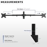 "VIVO Dual Monitor Wall Mount, Steel Telescoping Flush Mount for 27 ...