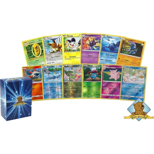 100 Assorted Pokemon Cards with 10 Reverse Foils! Includes Golden ...