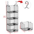 1PC 4 Tier Stackable Wire Storage Baskets Metal Storage Shelves with ...