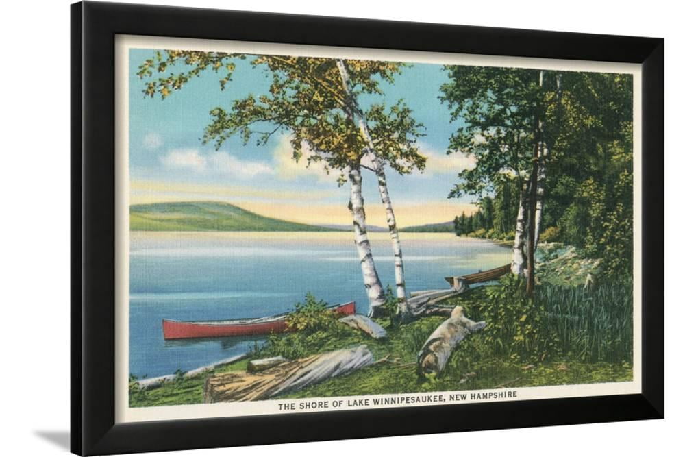 Lake Winnipesaukee Artwork, New Hampshire, Mountain Photo, Lake ...